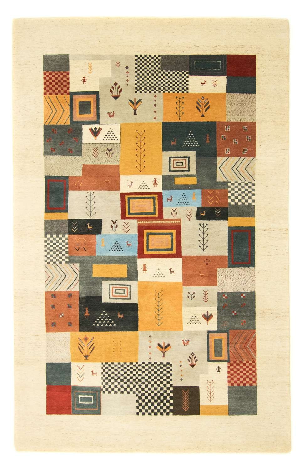 Gabbeh Teppich - Loribaft Perser - Awaro - beige - 200 x 150 cm ...