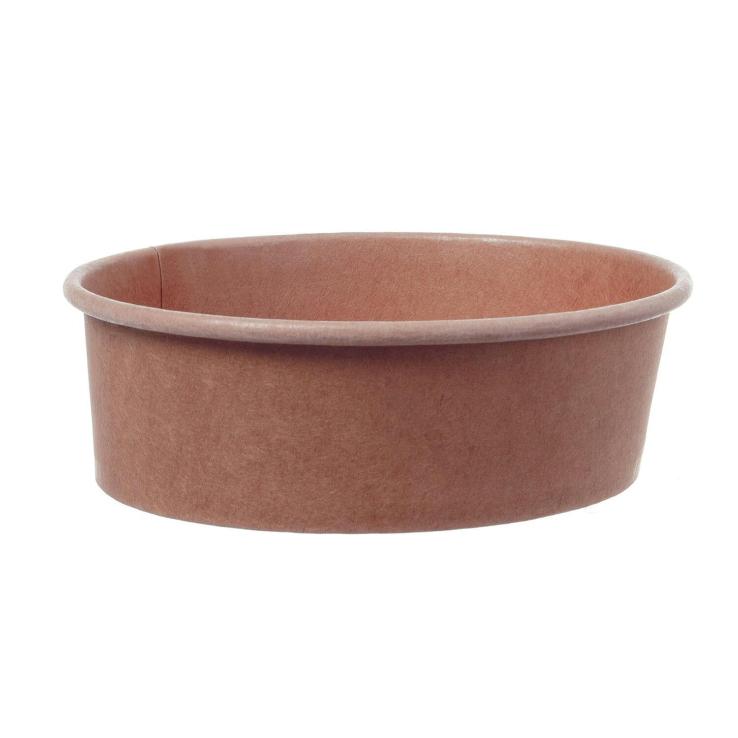 250x Salatschalen Feinkostschalen braun aus Pappe mit PLA beschichtet ...