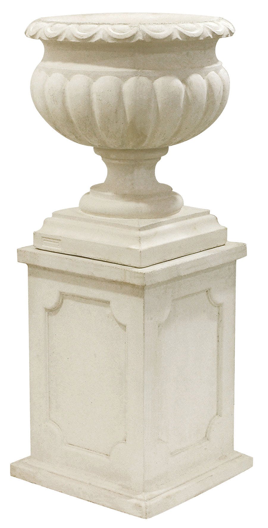 Juego macetero y base en cemento - Ø48x109cm | Makro