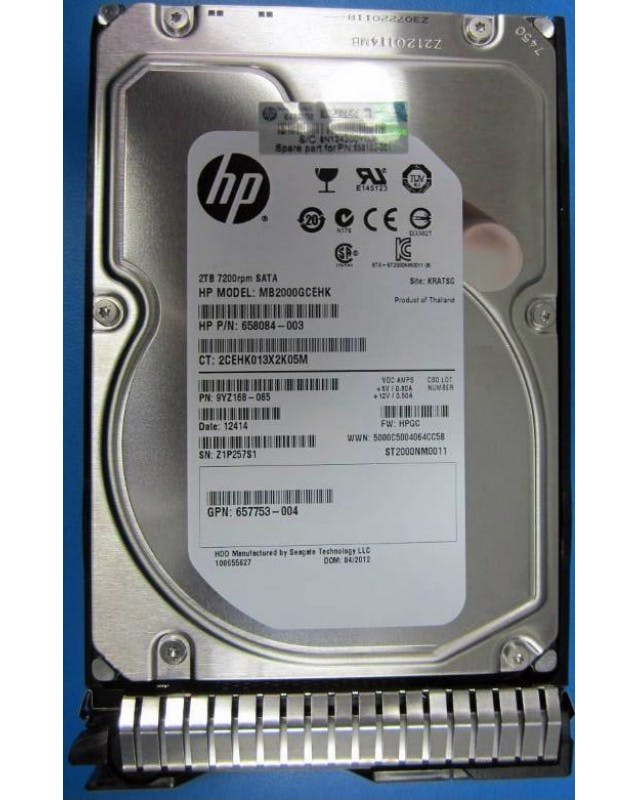 HP Midline Festplatte 2 TB 3.5" LFF SATA 6Gb/s 7200 rpm mit HP ...