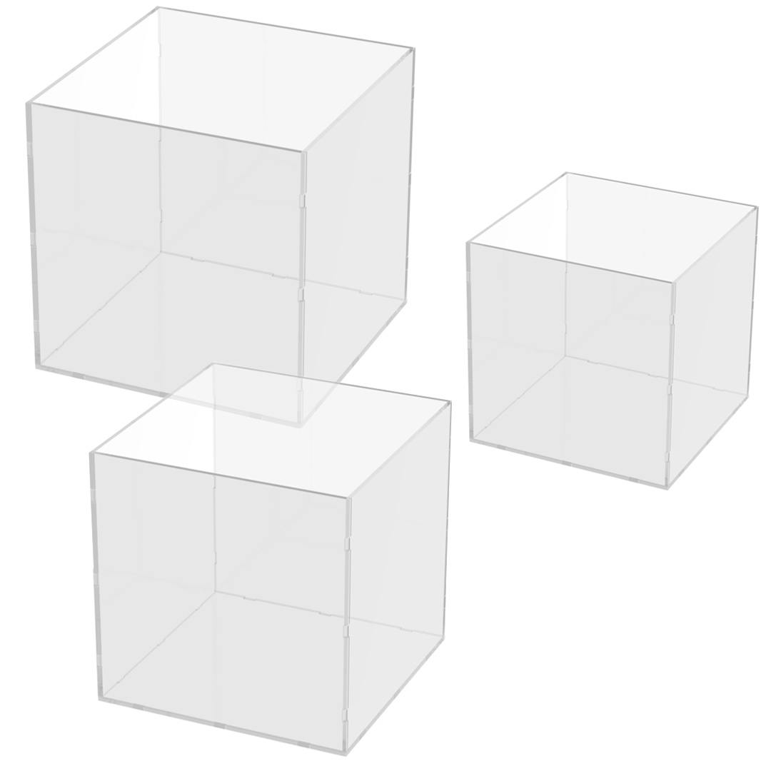 Danieli - Kit di 3 Cubi Trasparenti Aperti da un Lato - Espositori in ...