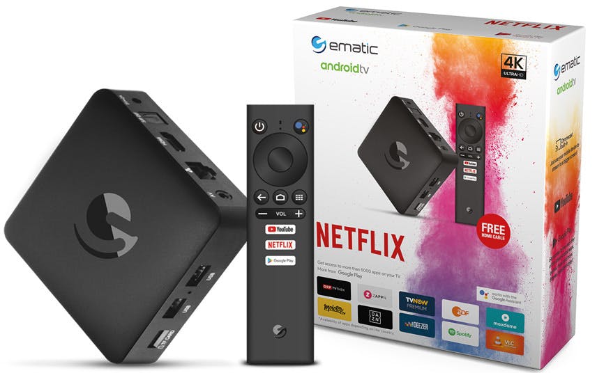 Ematic SRT202EMATIC TV Set-Top-Box Ethernet (RJ-45), WLAN 4K Ultra HD ...