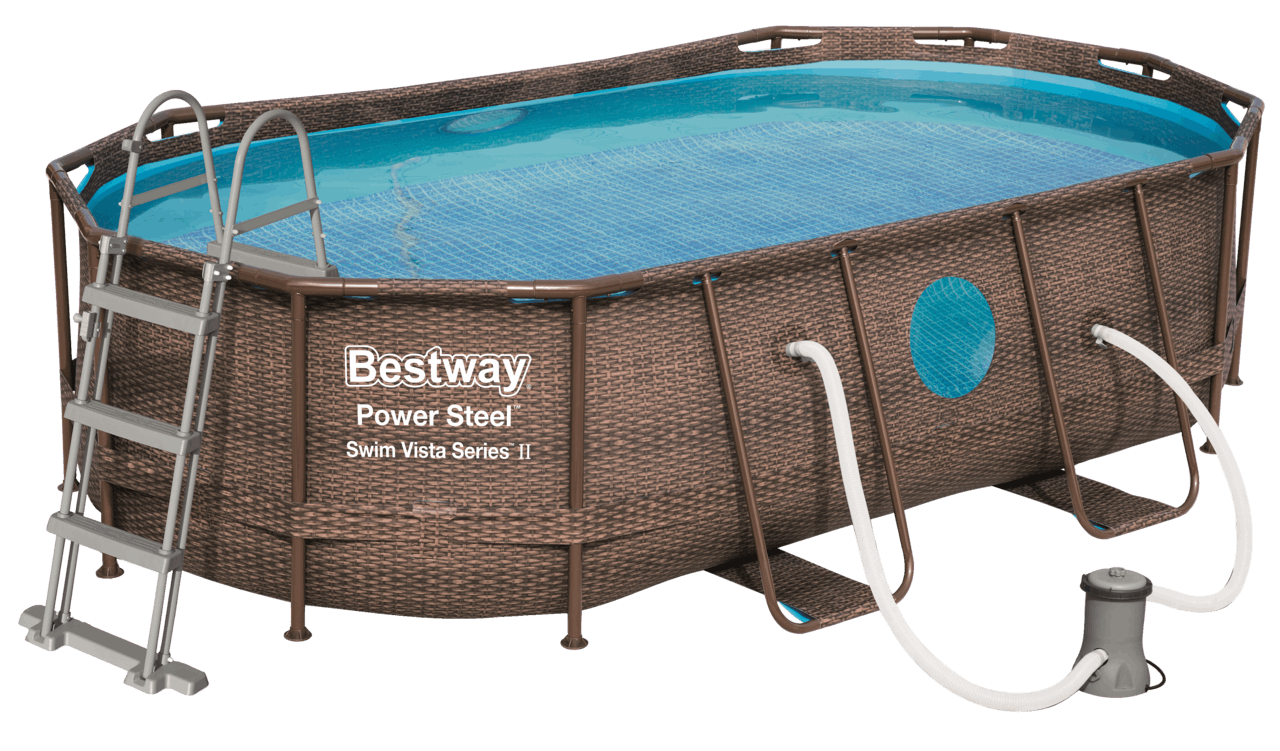 Bestway Rahmenpool Power Steel Swim Vista II Komplettset 7,250 L ...