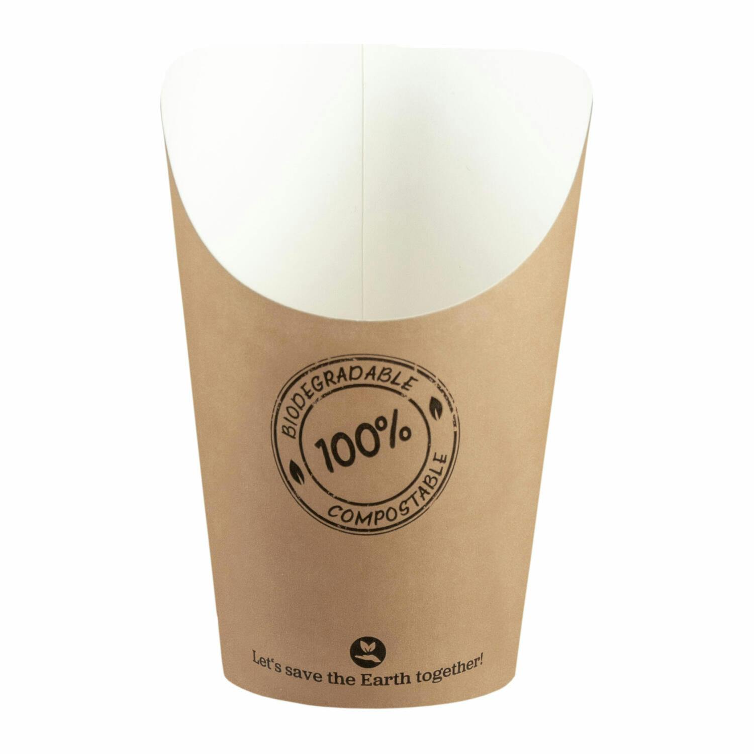 125x BIO Pommes Boxen Snackboxen aus Karton 11cm 50 Stk. | METRO