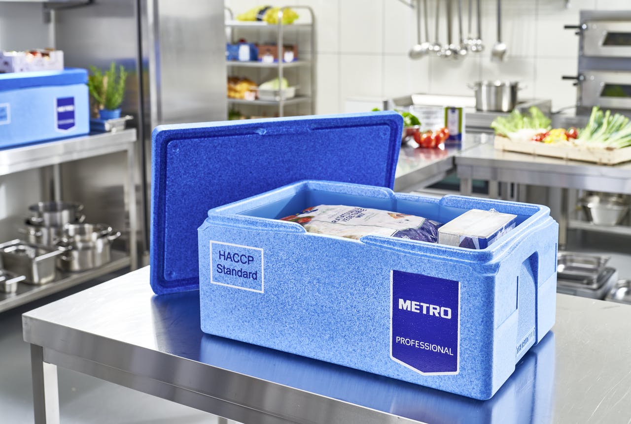 METRO Professional Thermobox GN 1/1, EPP, 40 L, Toplader, blau | METRO