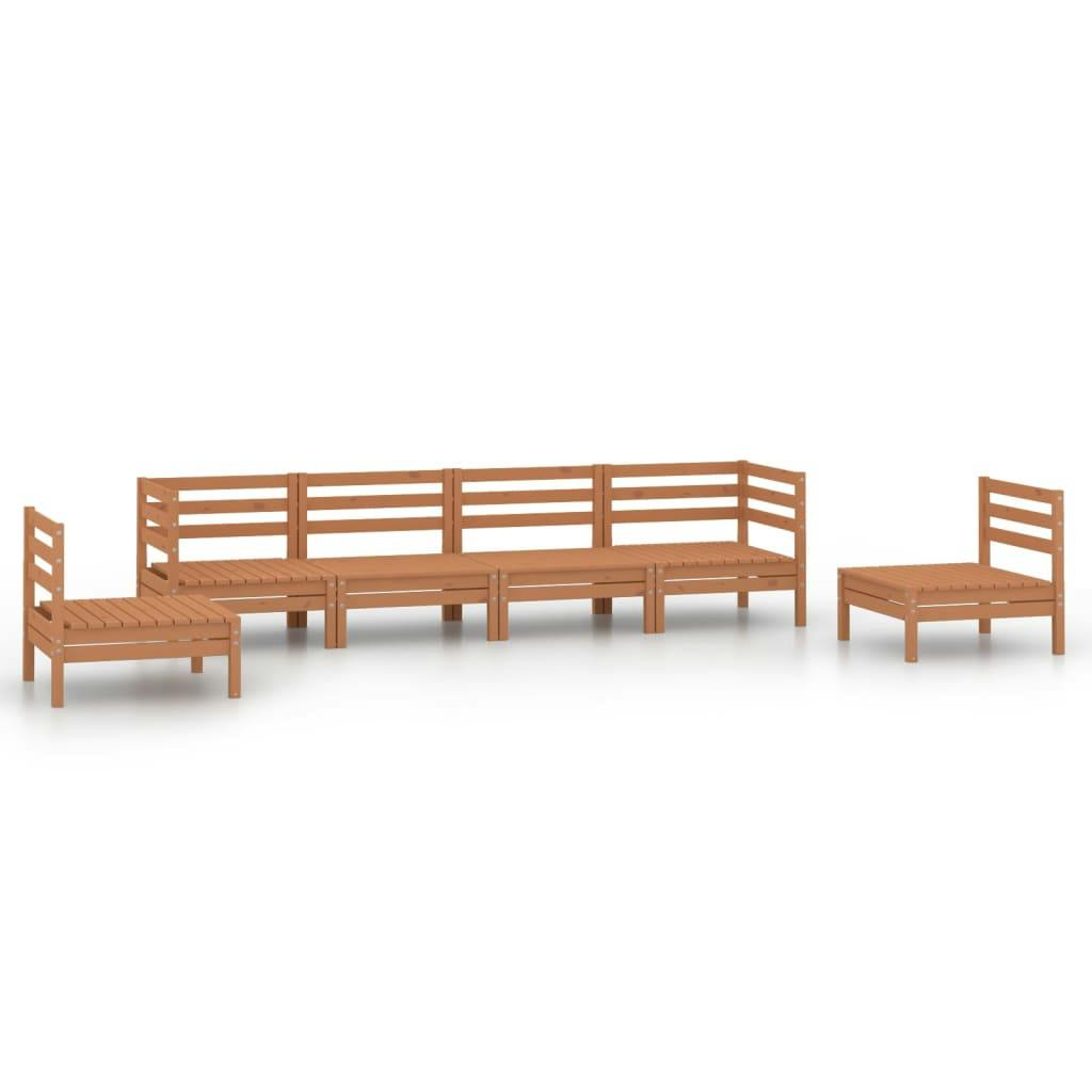 vidaXL 6-tlg. Garten-Lounge-Set Honigbraun Massivholz Kiefer | METRO