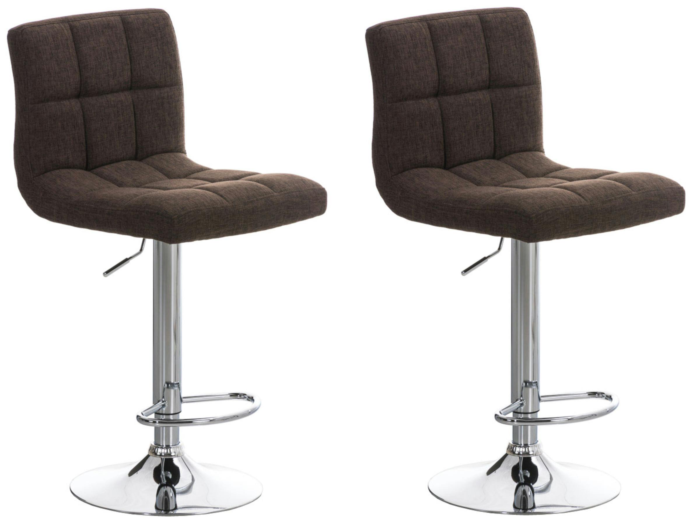 Conjunto de 2 bancos de bar Tecido Peru marrom | Makro