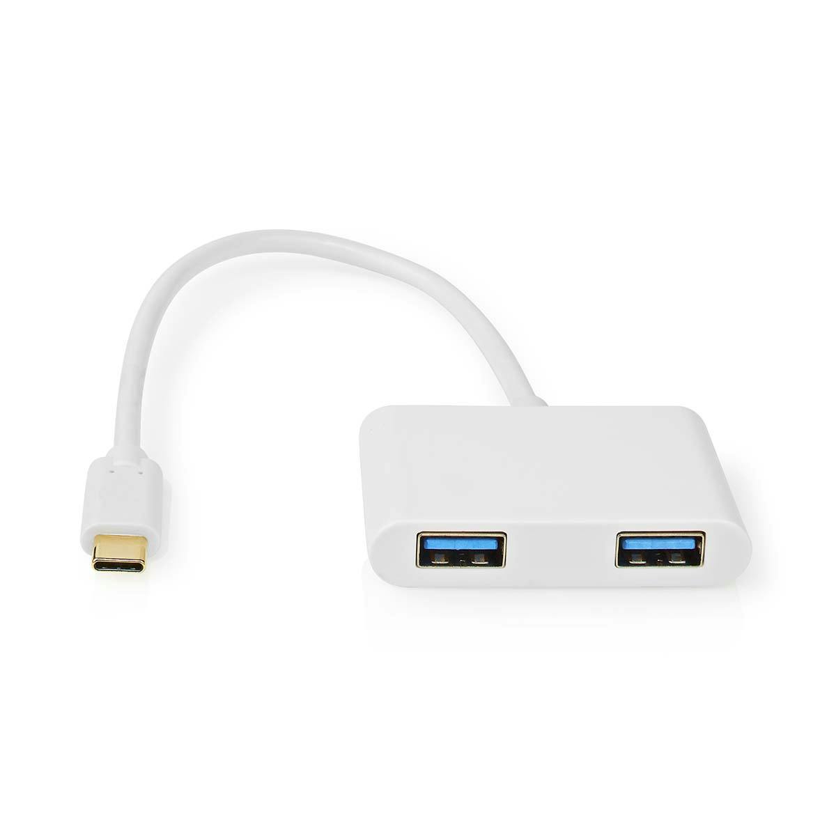 Nedis USB Multi-Port Adapter - 2-in-1 - USB 3.2 Gen 1 - USB-C Male - 2x ...