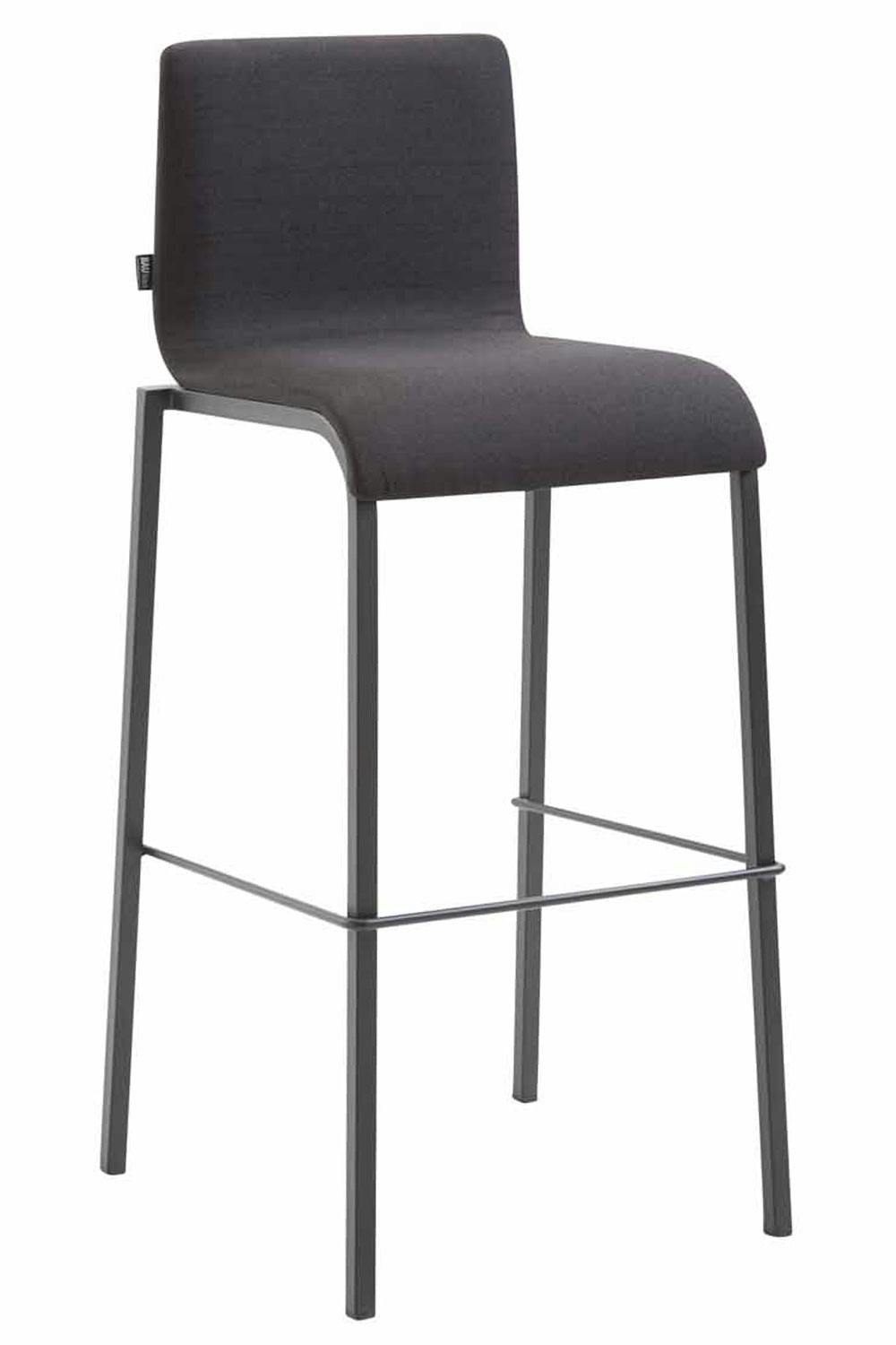 Barhocker Kado Stoff Square Flach schwarz schwarz | METRO Marktplatz