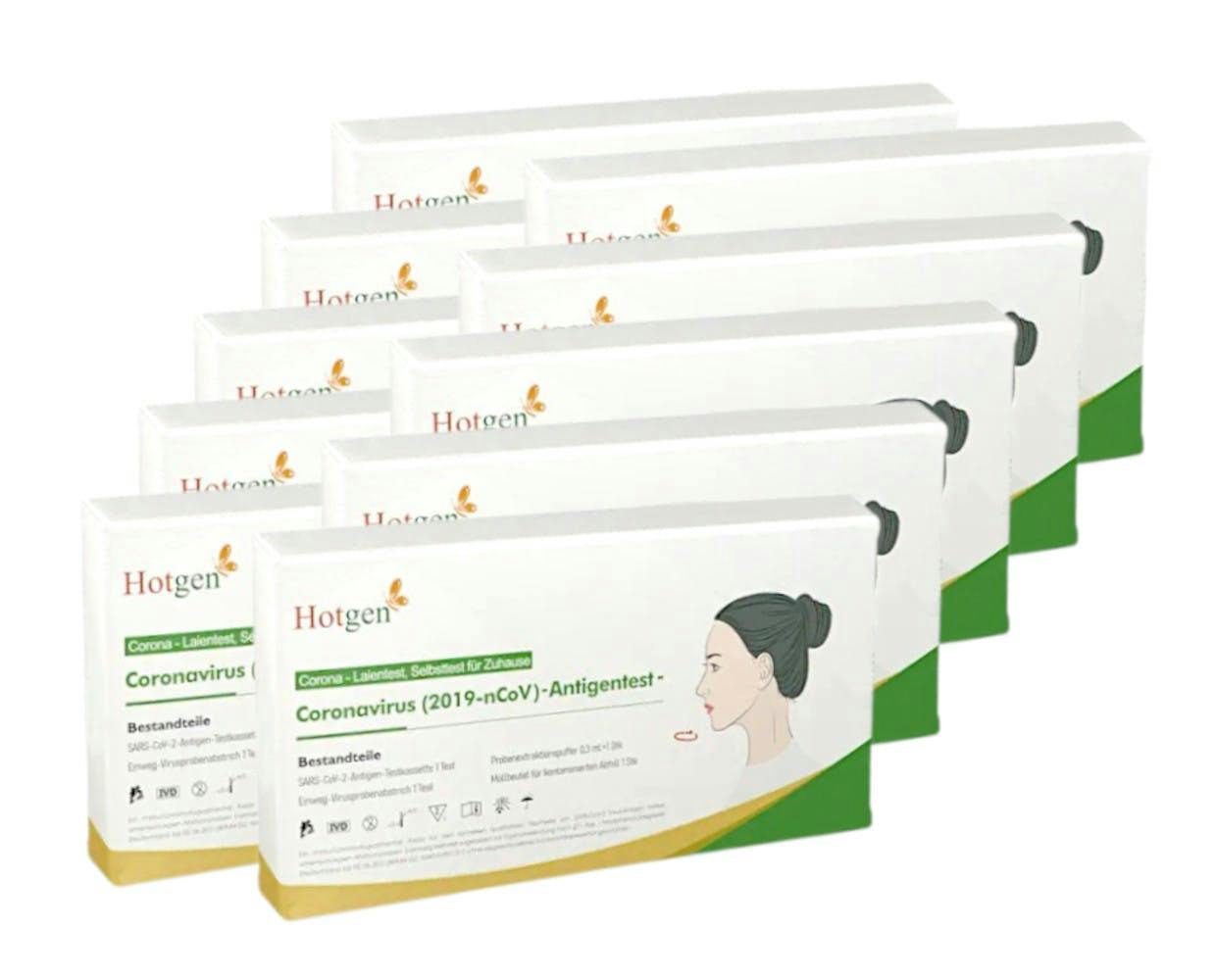 640x Hotgen Antigen-Nasal Laien-Schnelltest (Selbsttest) CE ...