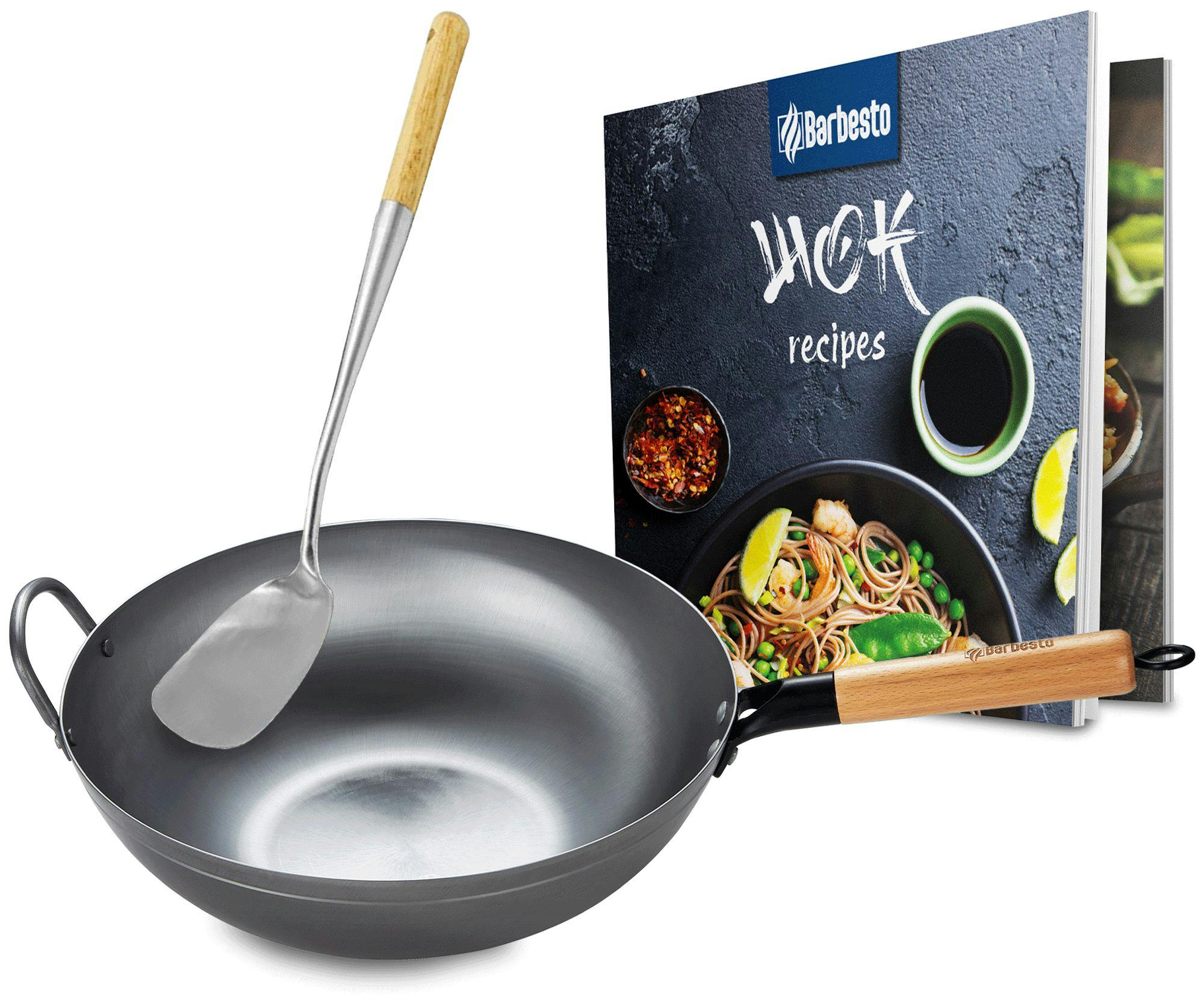 Wok Set aus Karbonstahl flach | METRO