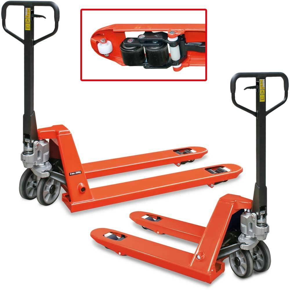 Set 2x Gabelhubwagen Tragkraft 2500 kg, 1x Hubwagen Gabellänge 1150 mm ...