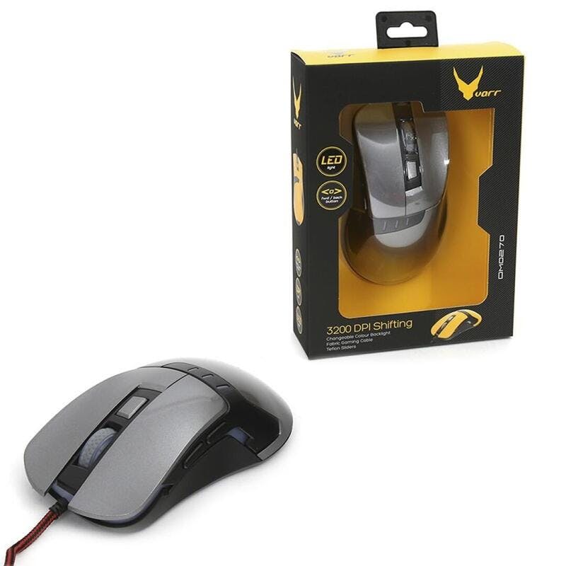 Omega Varr Maus Om-270 Gaming 1200-1600-2400-3200Dpi Grau | METRO