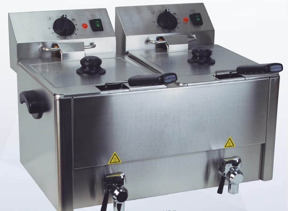 Freidora industrial profesional electrica de alto rendimiento,8+8l con ...