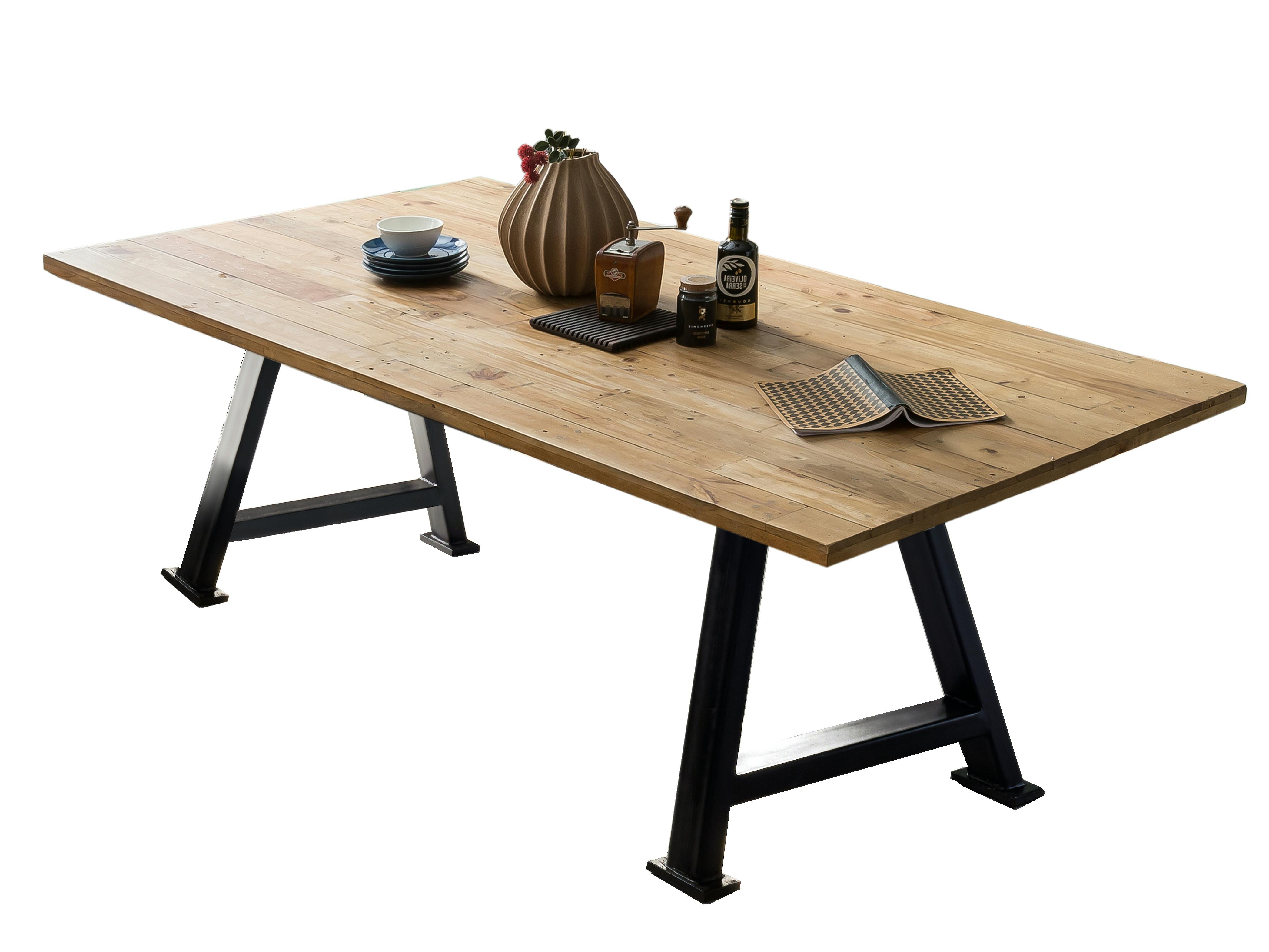 SIT Möbel Tisch aus Pinienholz | 180x100 cm | Platte 35mm natur | A ...