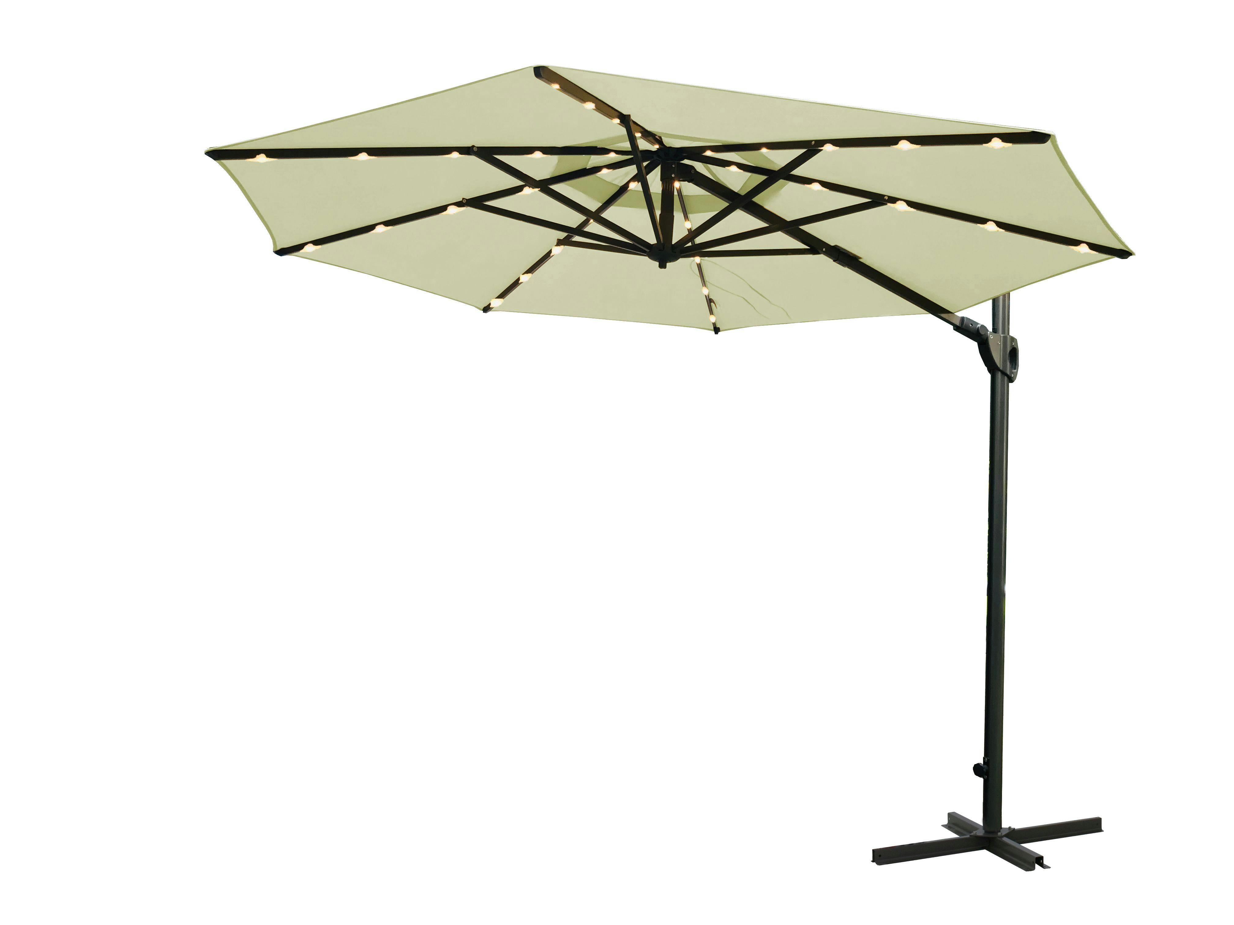 METRO Professional LED Ampelschirm, Aluminium / Polyester, ø 2,5 m ...