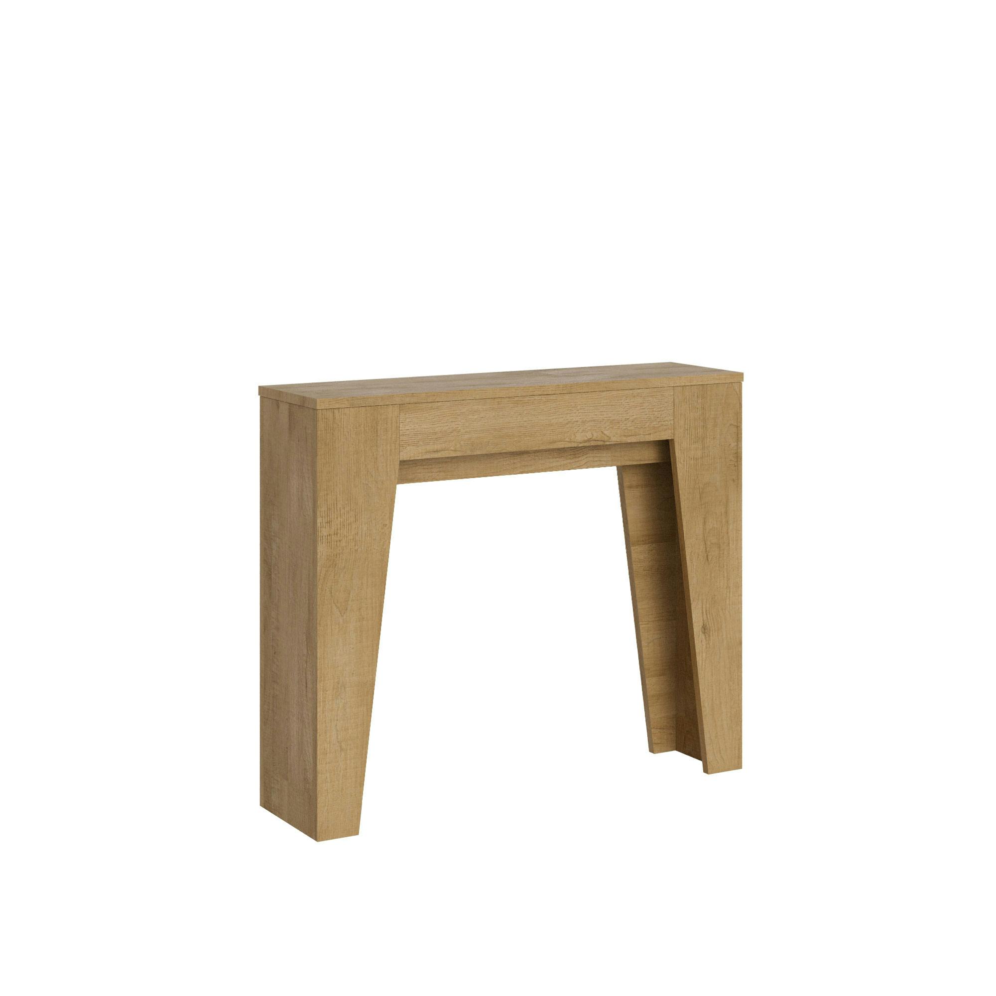Uitschuifbare console 90x25/181 cm Narrow Nature Oak | Makro