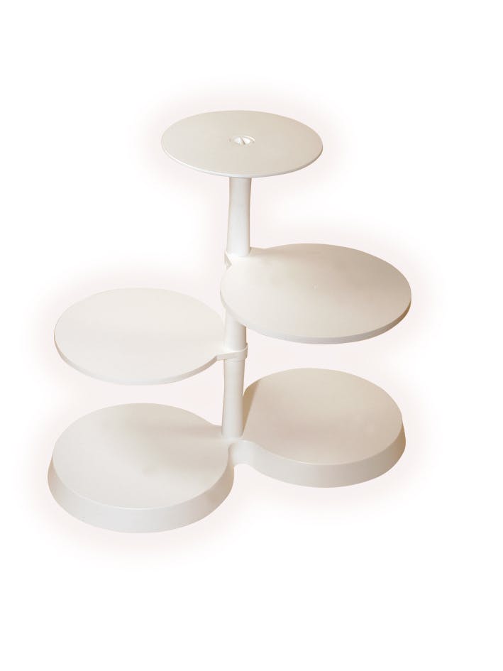 Nordia Présentoir à gâteaux 5 plateaux démontables plastique blanc x 4 ...