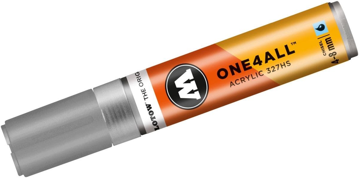 Permanentmarker ONE4ALL 327 HS nachfüllbar 4-8 mm metallic silber ...