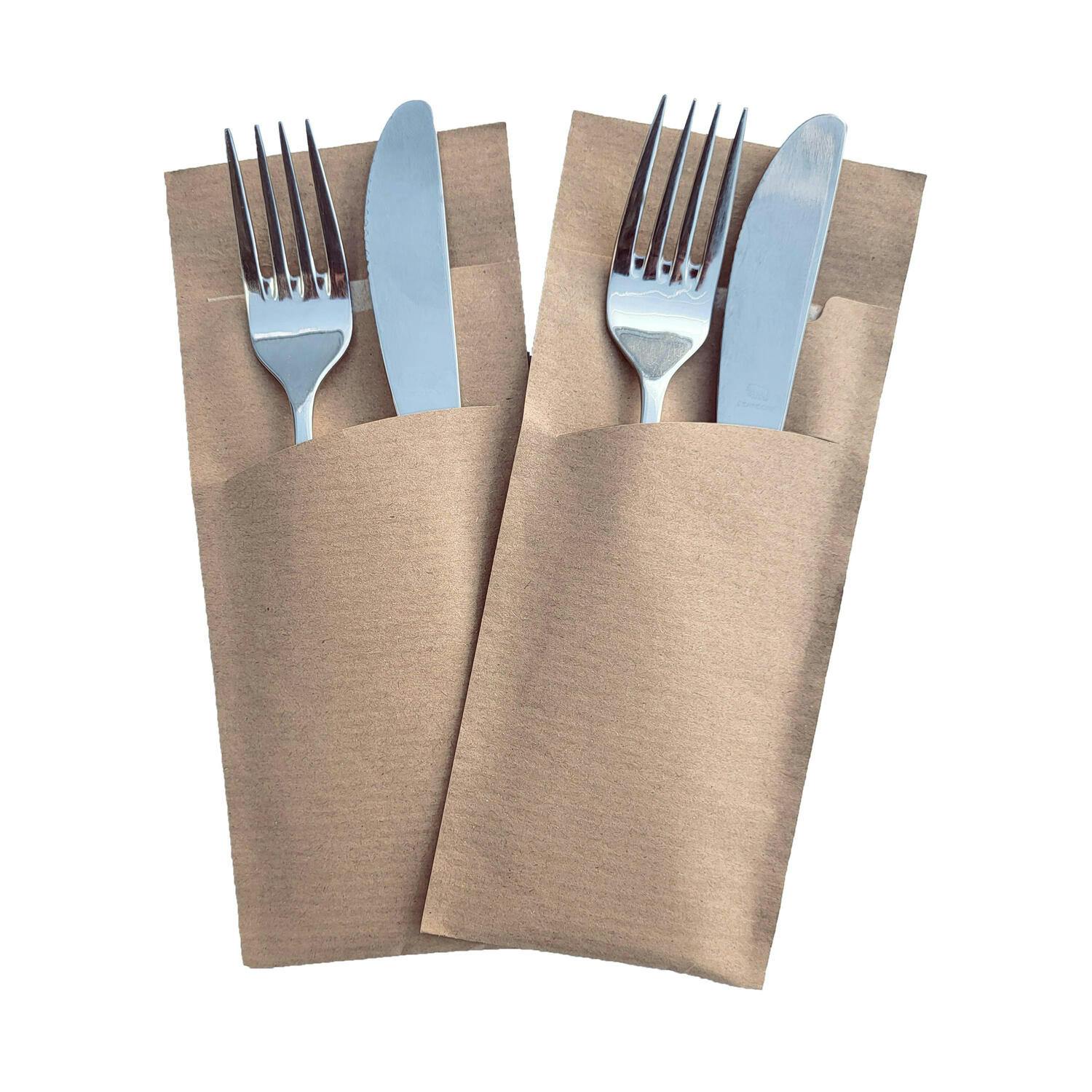 VEPATIM 520 Pochetto Bestecktaschen 200x85mm PURE Natronkraft mit ...