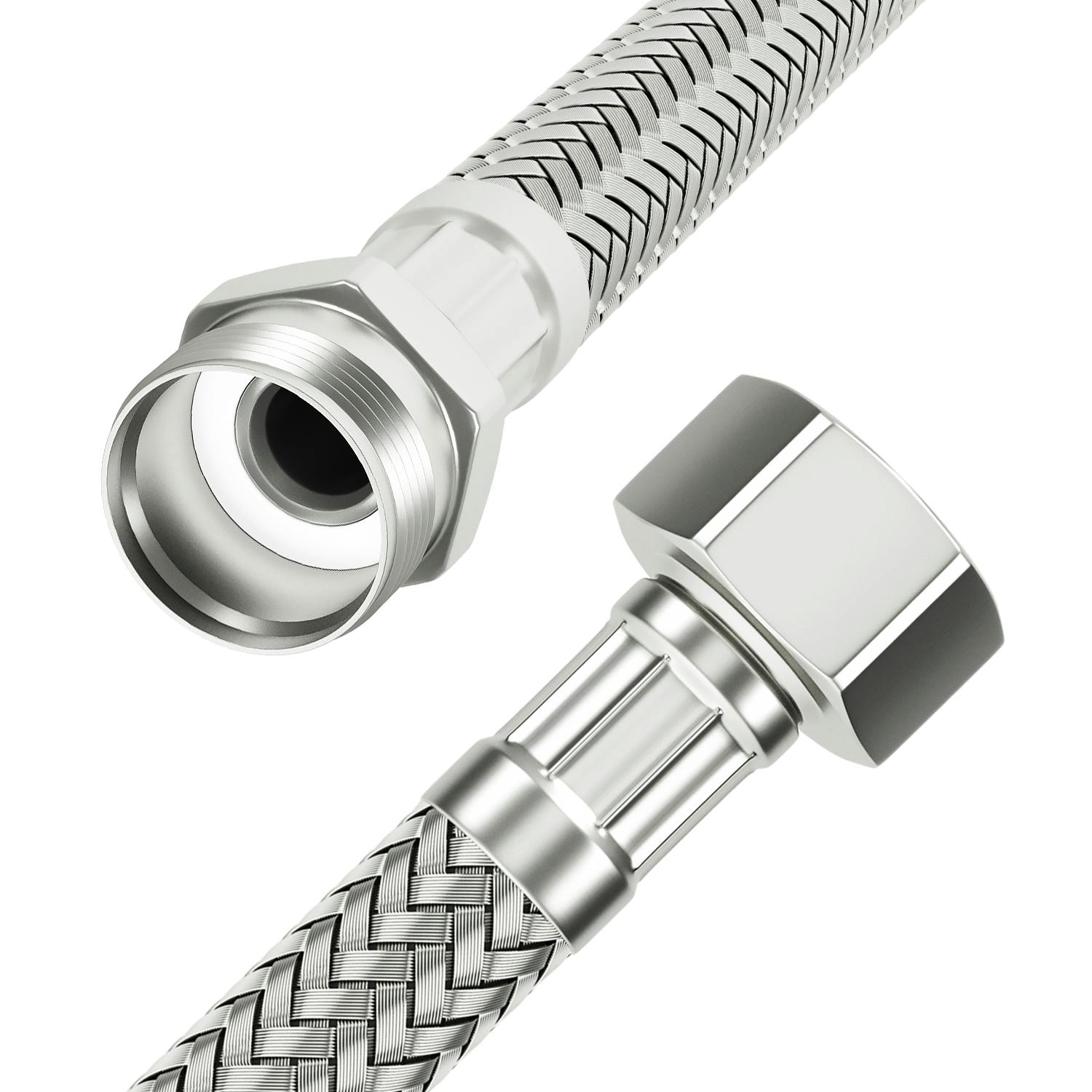 Panzerschlauch 30 cm Flexschlauch Schlauch mit 3/8" ÜW und AG für ...