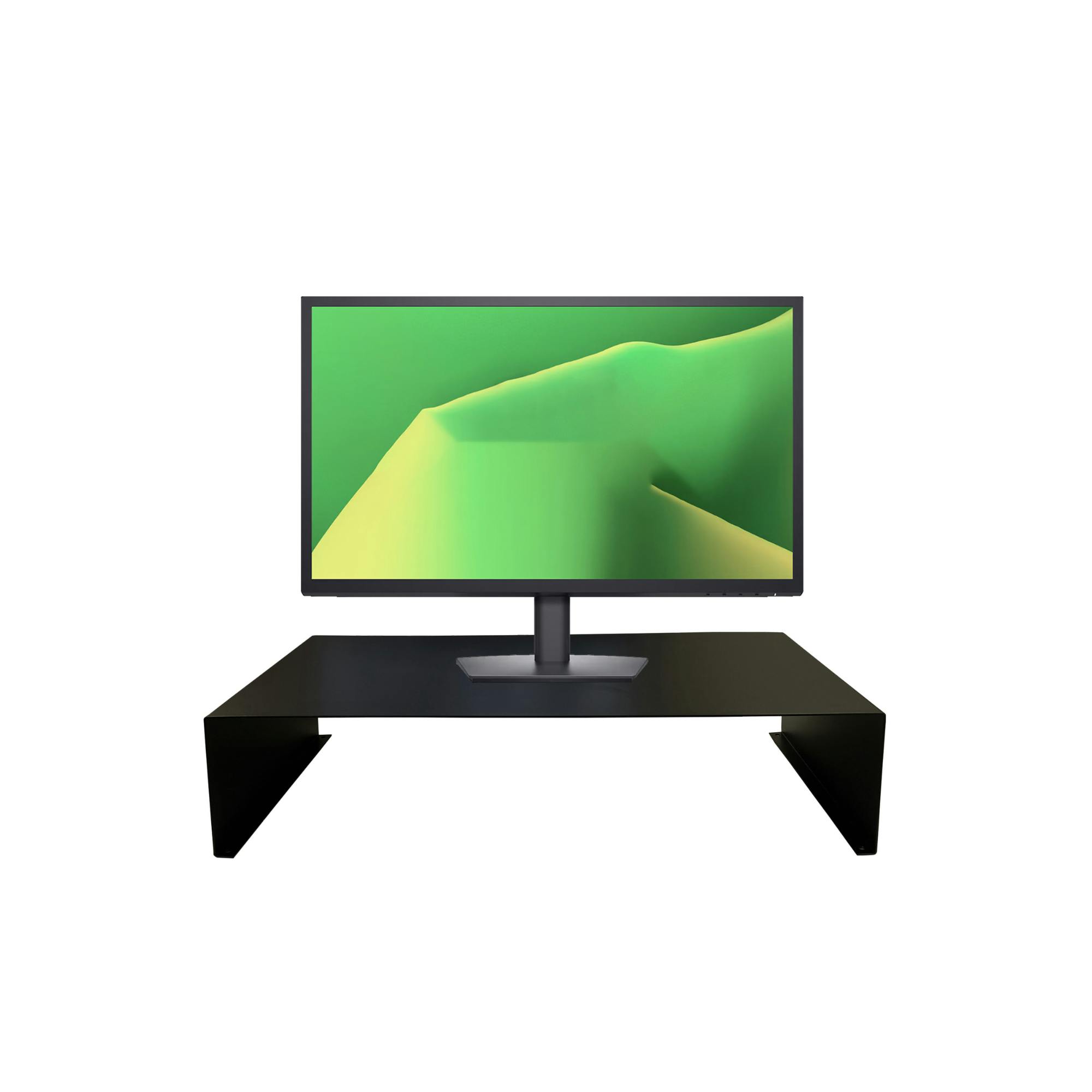 DeskUp - Bureau-PC-monitorstandaard, zwart, 68x15 cm | Makro