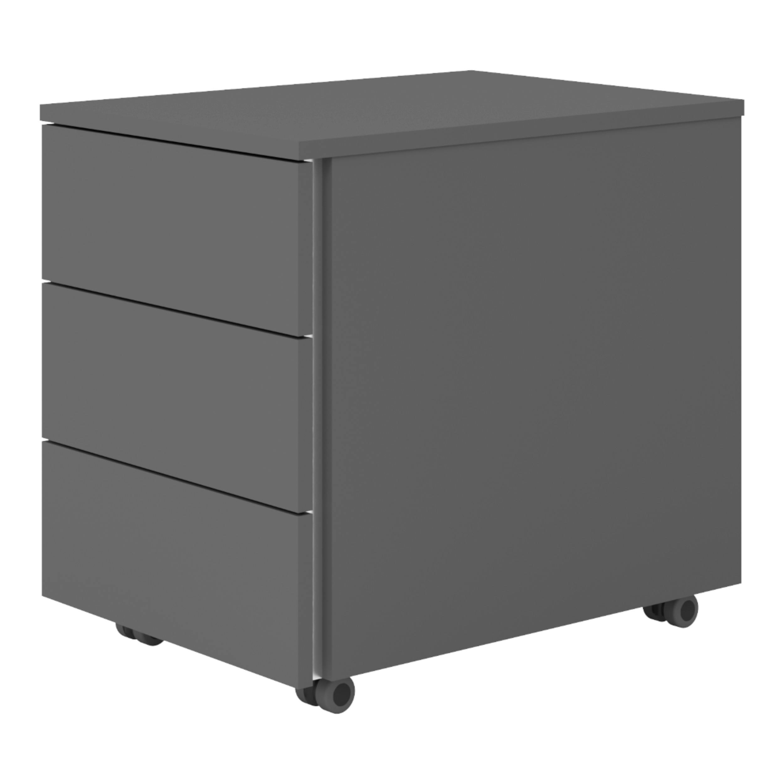 bümö lite Rollcontainer mit Schubladen, Container aus Holz in graphit ...