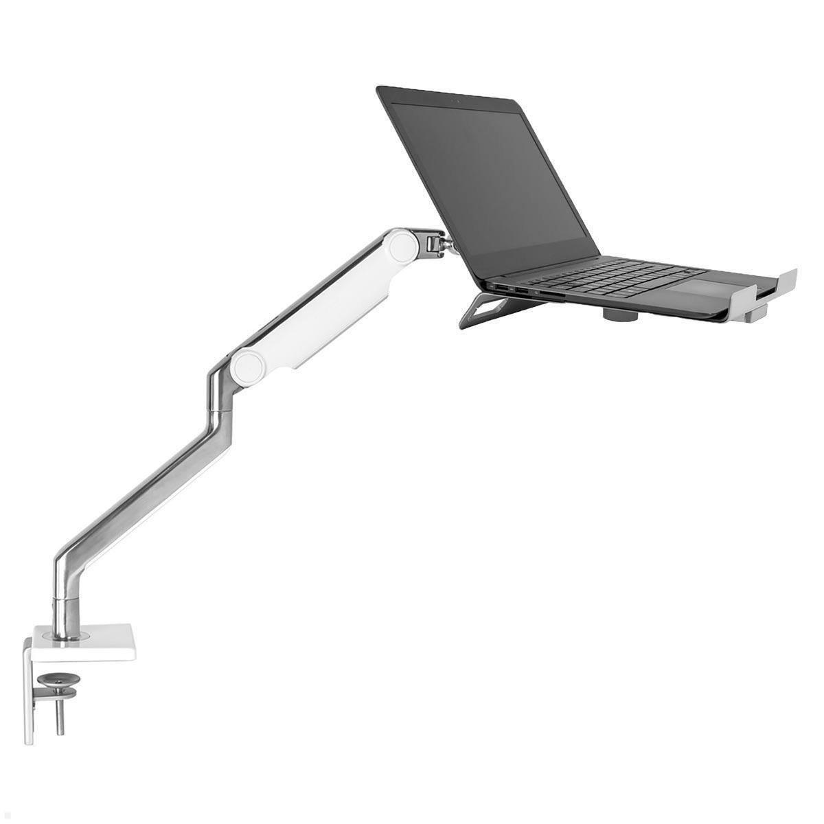 Humanscale M2.1 Laptop Tischhalterung mit Schwenkarm schräg, weiß | METRO