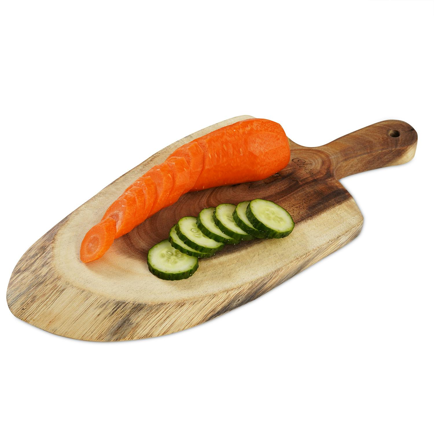 Oleio hochwertiges Schneidbrett 36 cm Länge, gefertigt aus einer ...