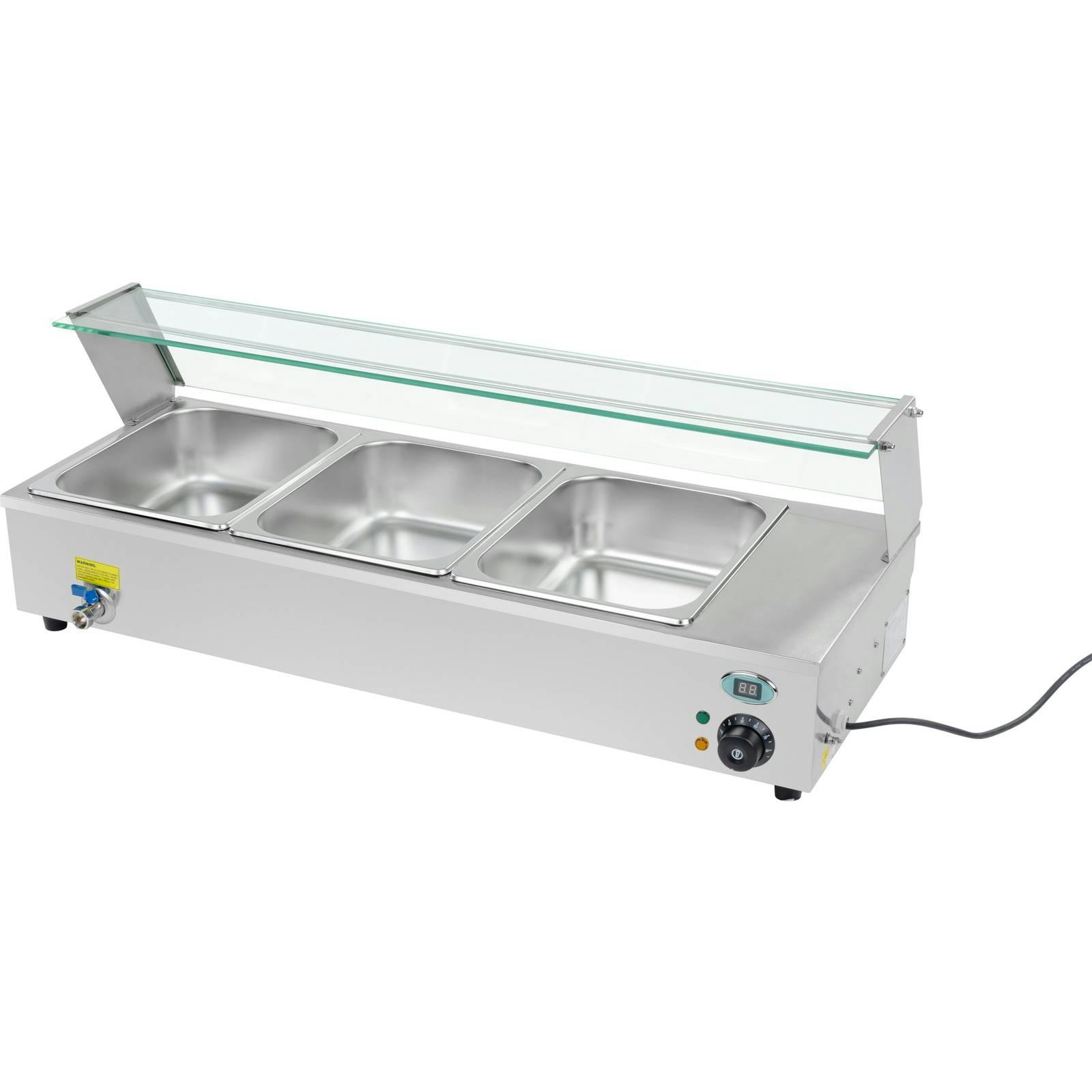 Royal Catering Bain-marie - 3 x GN 1/2 - aftapkraan | Makro