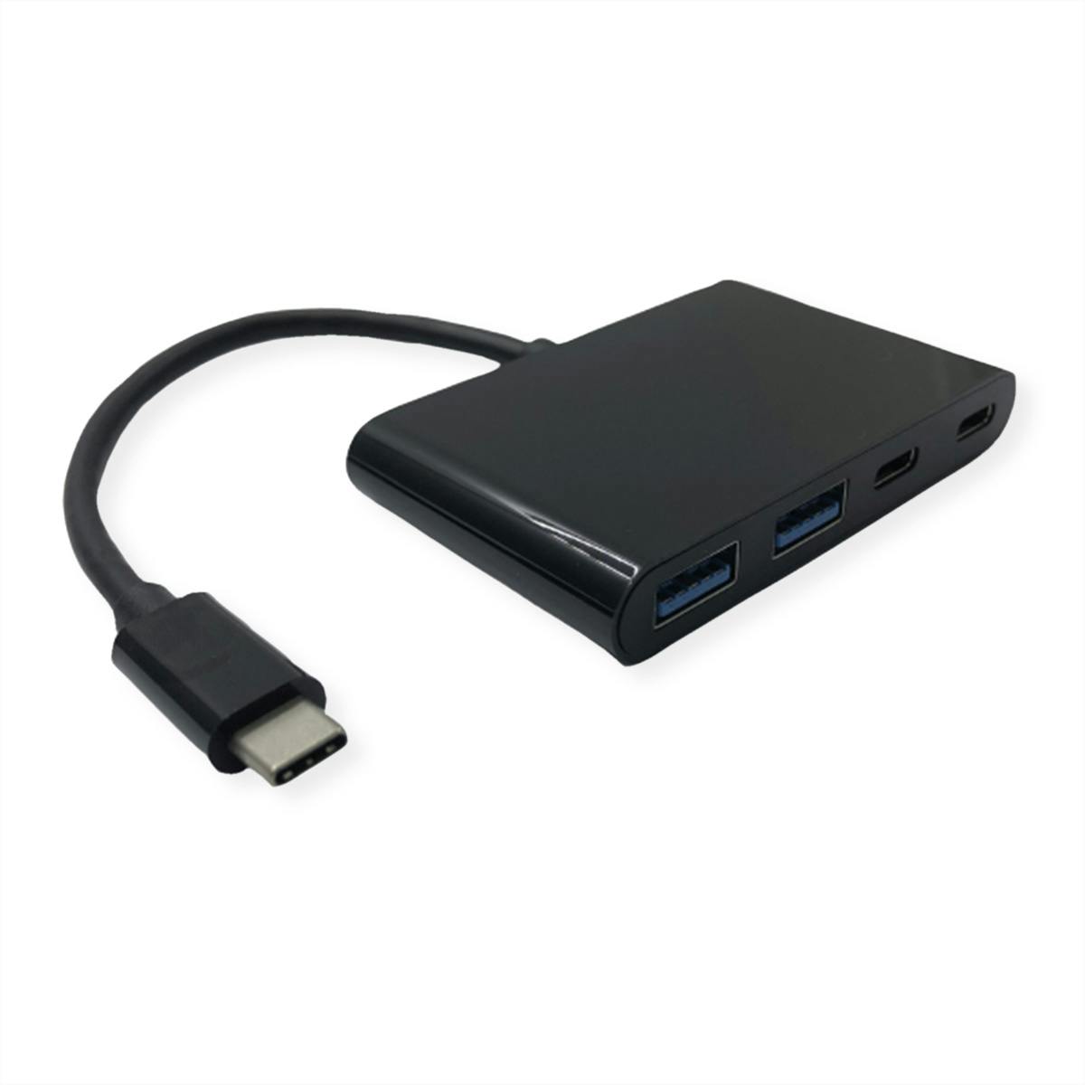 VALUE USB 3.2 Gen 2 Hub, 4x (2x A+ 2x C), Type C aansluitkabel | Makro