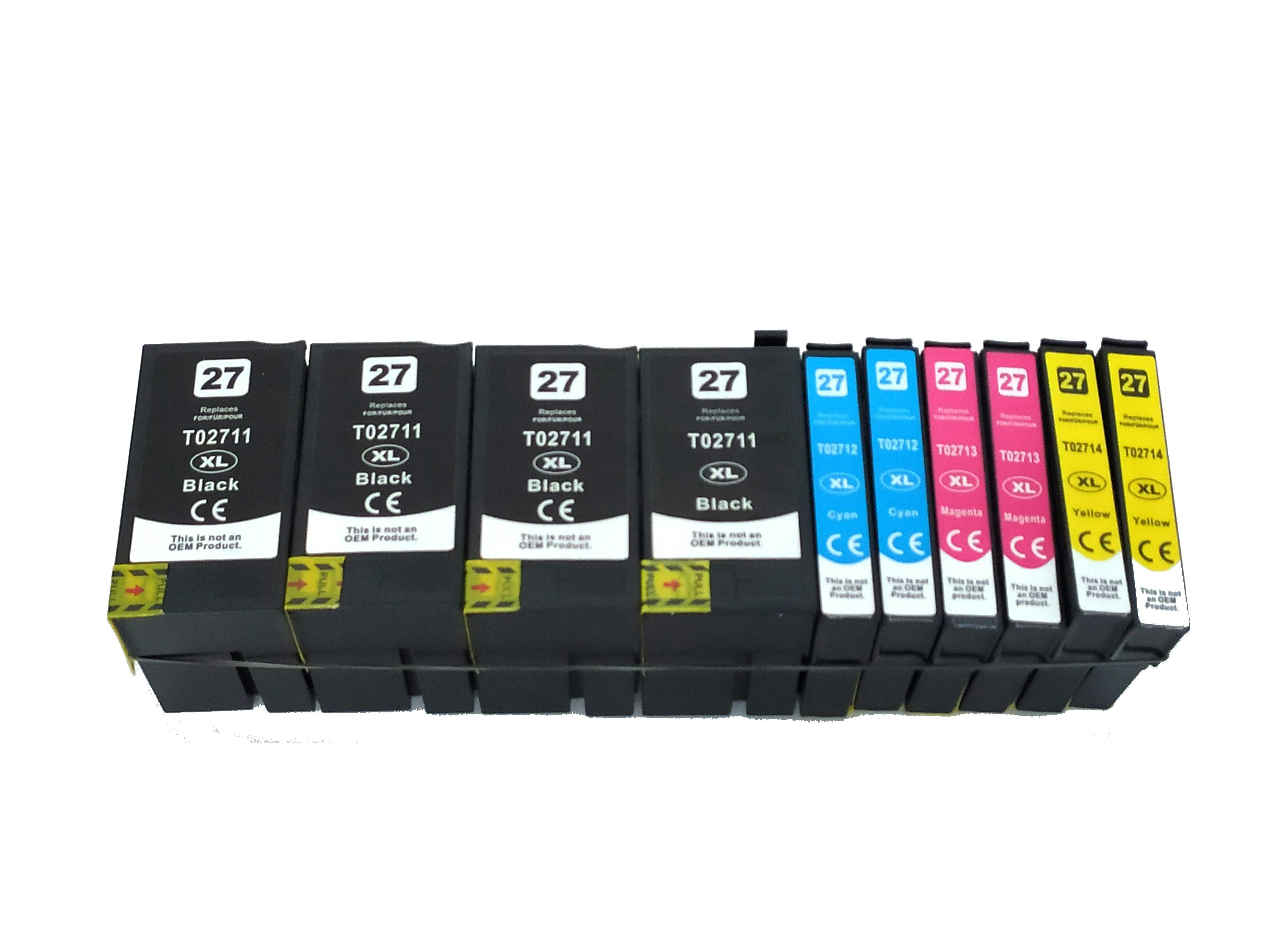 10x Tintenpatronen kompatibel f. Epson Workforce WF-7715 DWF ersetzt ...