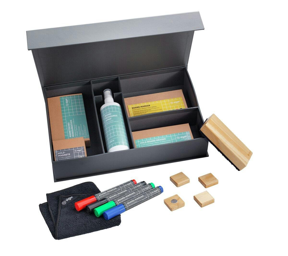 SIGEL MUB19 Bundle Tent-use Meet up - 2x Whiteboard mit schwarzem Rahmen, 90 x 180 cm, 1x Stand ...