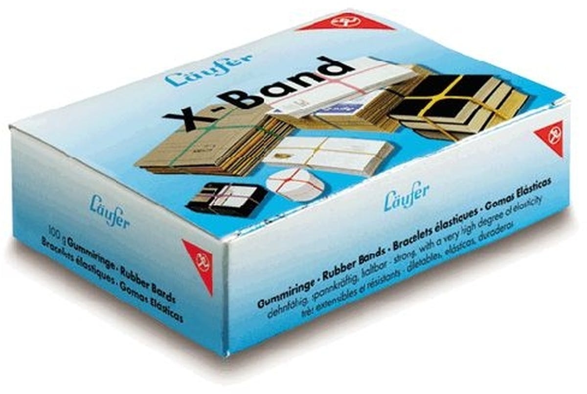 Gummibänder X-Band 100x11mm/65mm bunt sortiert 100g Packung mit 60 ...