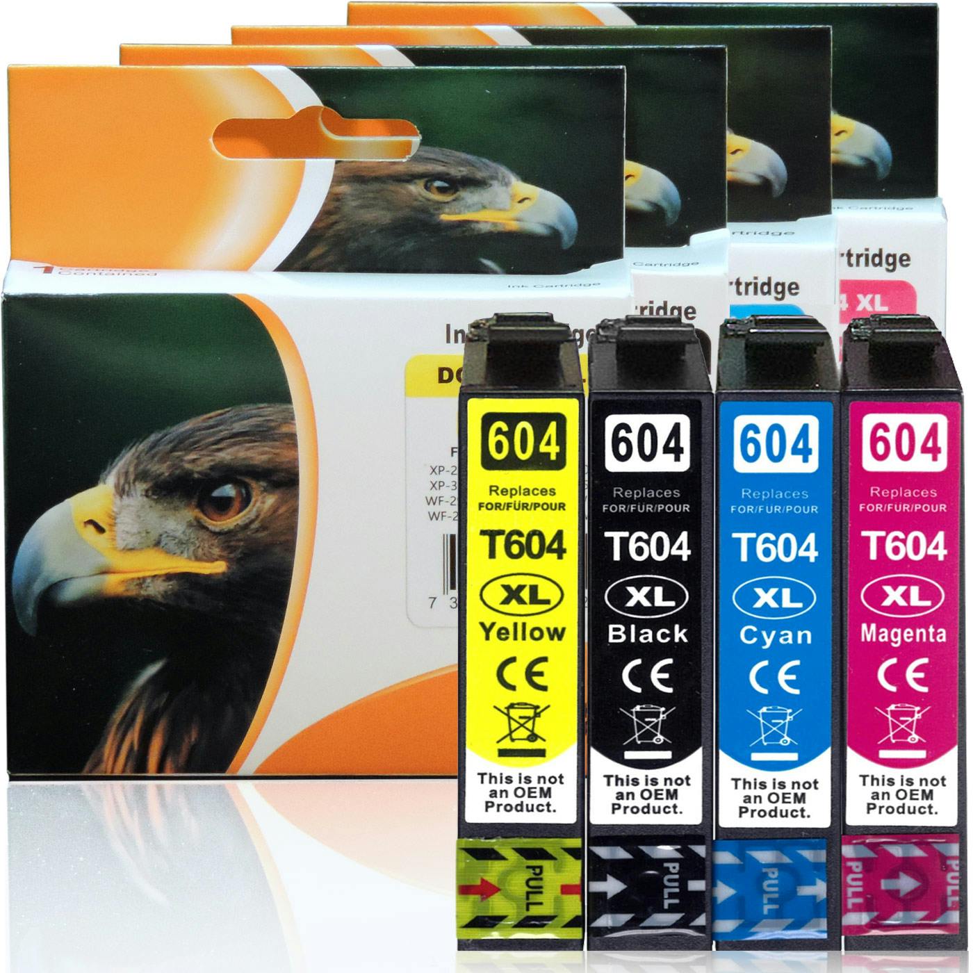 Kompatibel 4er Set Epson 604XL, C13T10H64010 Druckerpatronen Tinte von ...