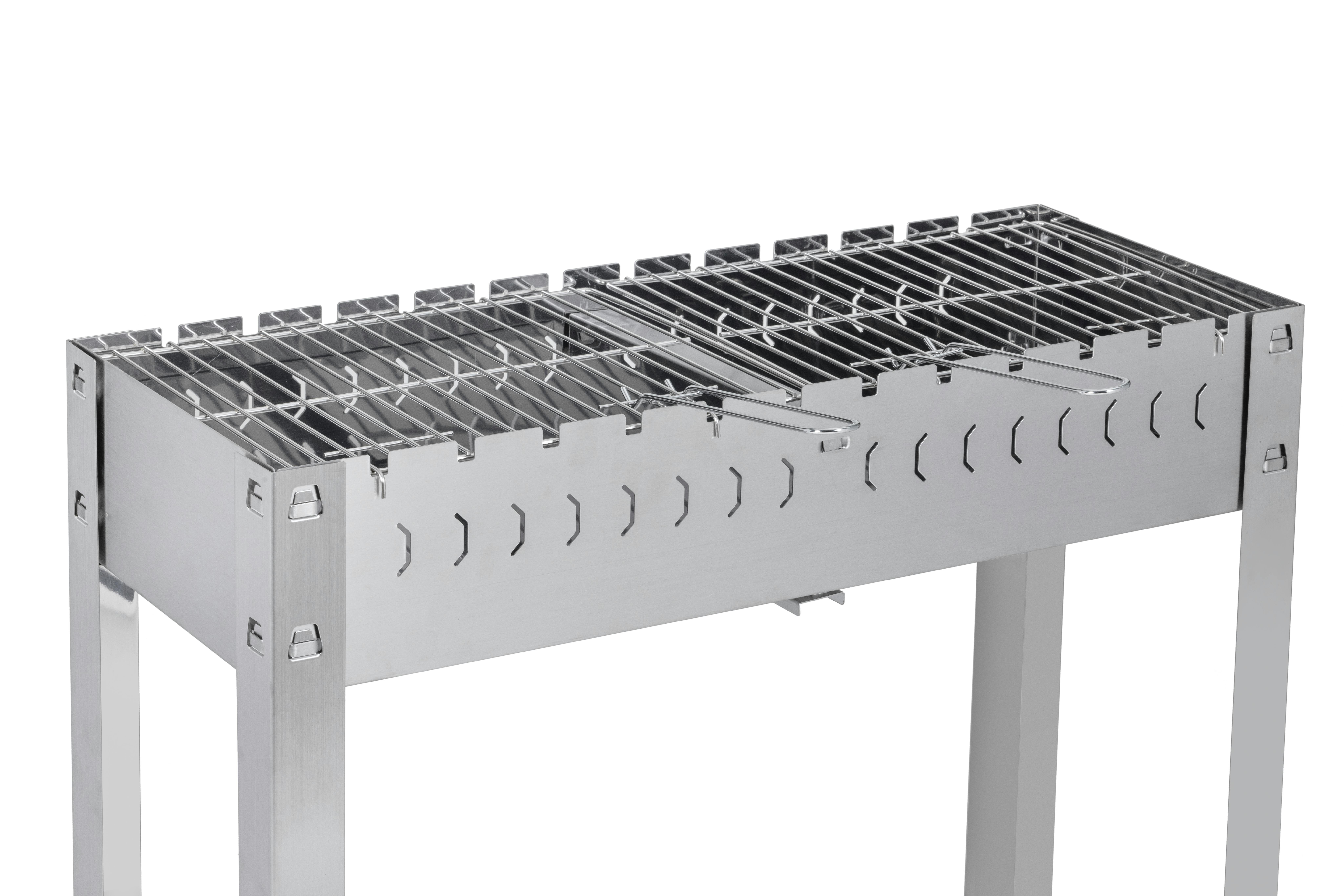 METRO Professional Holzkohlegrill Karas, Edelstahl, 81 x 31 x 80 cm ...