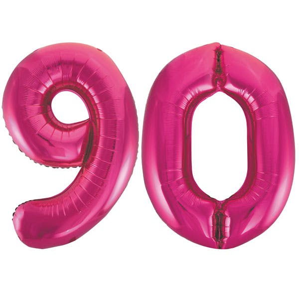 XL Folienballon pink Zahl 90 | METRO