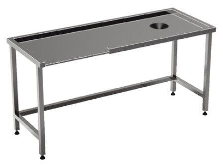 Silanos Table de travail inox avec trou vide déchets | METRO