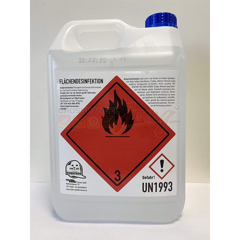3 x 5 L Robbyrob Flächendesinfektionsmittel 15 Liter- Fertiglösung Art.Nr.487 | METRO Marktplatz