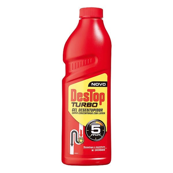 DESTOP Turbo Gel javel d'1 litre débouche et désinfecte, formule ...
