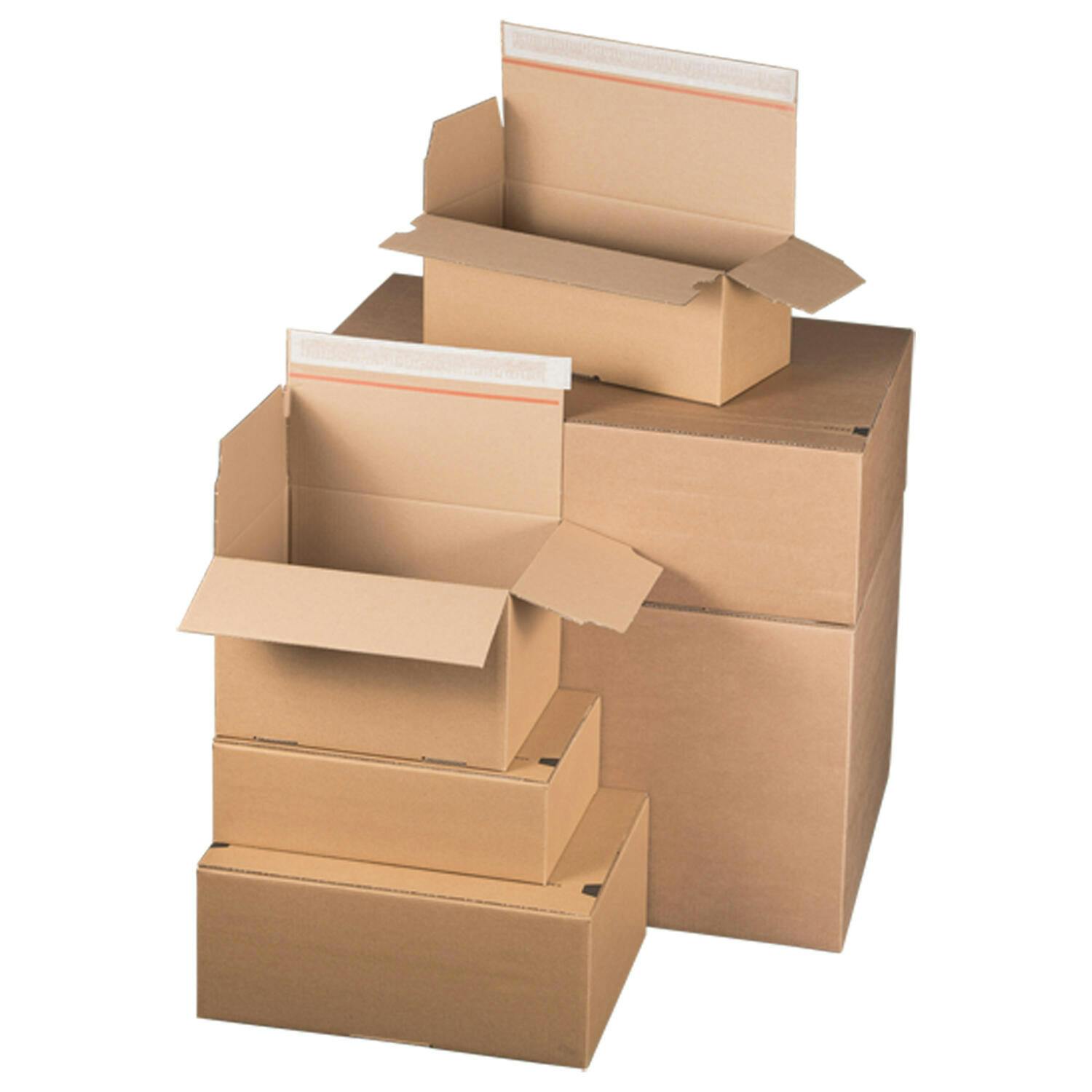 10x Schnellaufrichtekarton 540x380x160mm Selbstklebeverschluss ...
