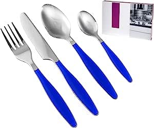 H&H Servizio Posate 24 Pezzi Lady, in Acciaio Inox, con Manici in ...