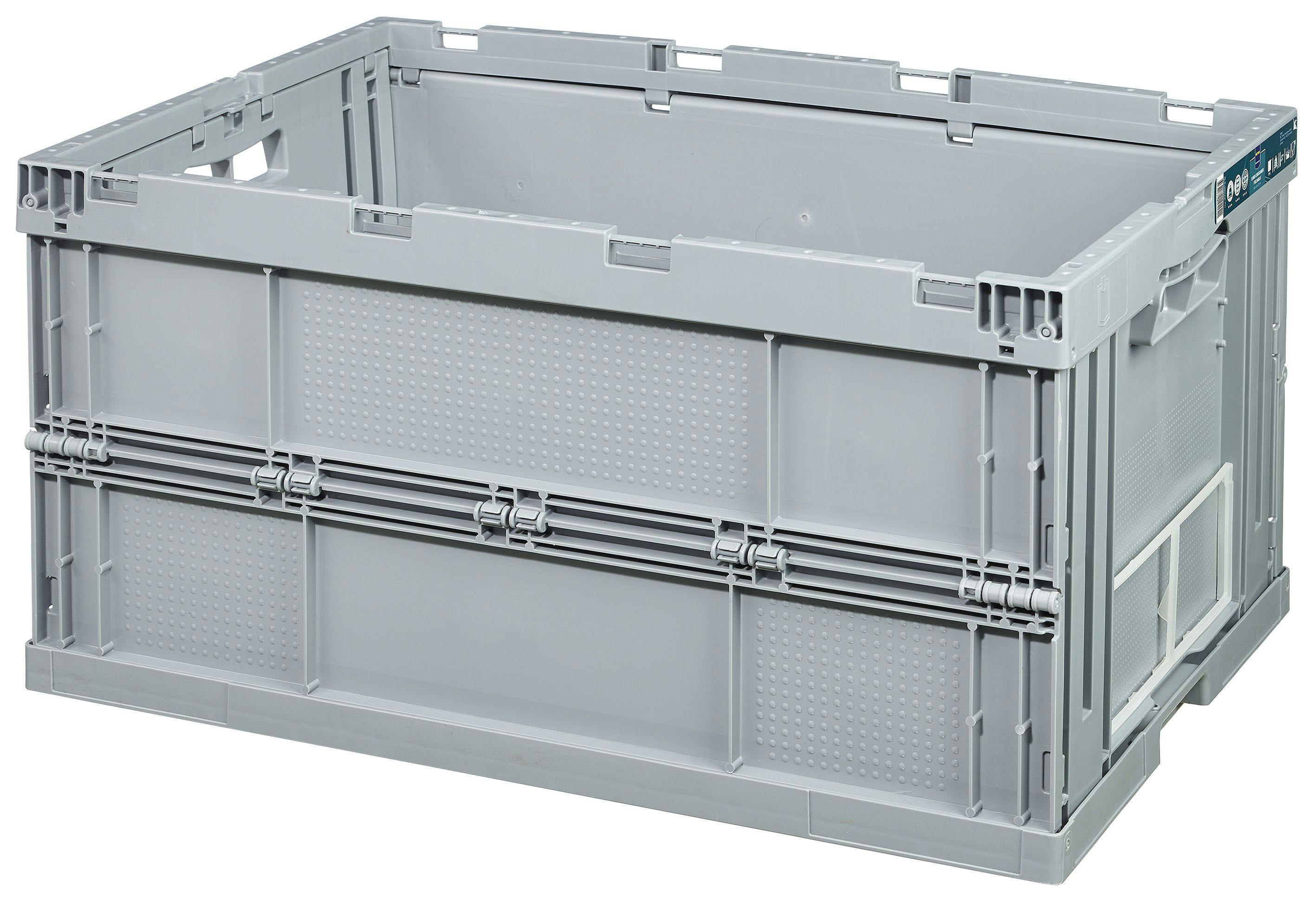 METRO Professional Eurobox, PP, 60 x 40 x 32 cm, 59 L, klappbar, mit ...