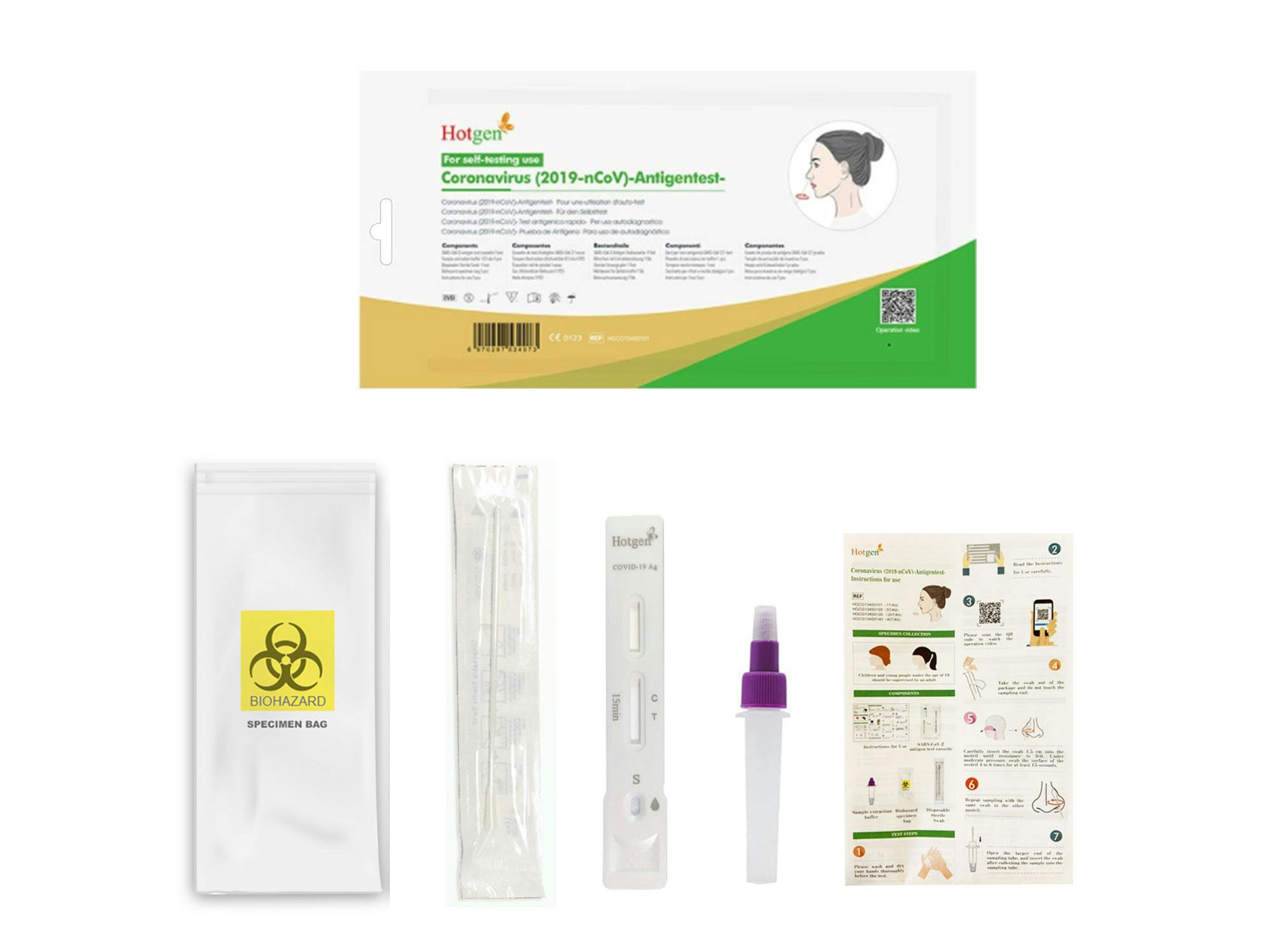320 Stück Hotgen Corona Schnelltest, Antigentest auf SARS-CoV-2 zur ...