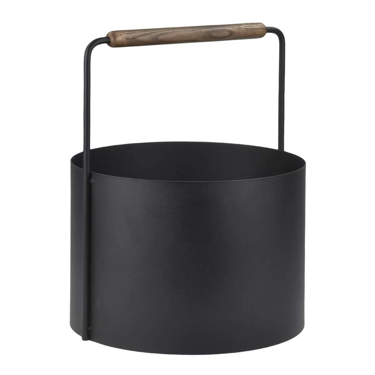 Blomus Holzkorb ASHI Kaminholzkorb Brennholzkorb Ø 35cm Metall mit ...