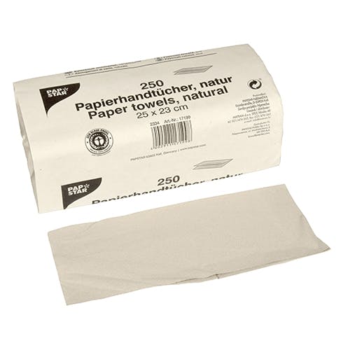 20 X 250 Blatt Handtuchpapier V-Falz 23 cm x 25 cm natur Zick Zack, 1 ...