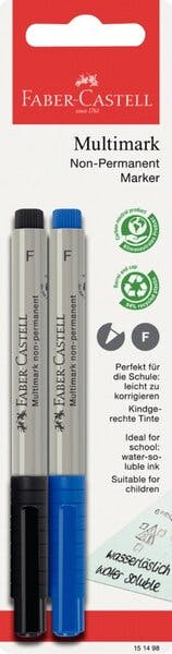 Multimark Folienstift, Strichstärke: 0,8, 2er Blisterkarte, blau ...
