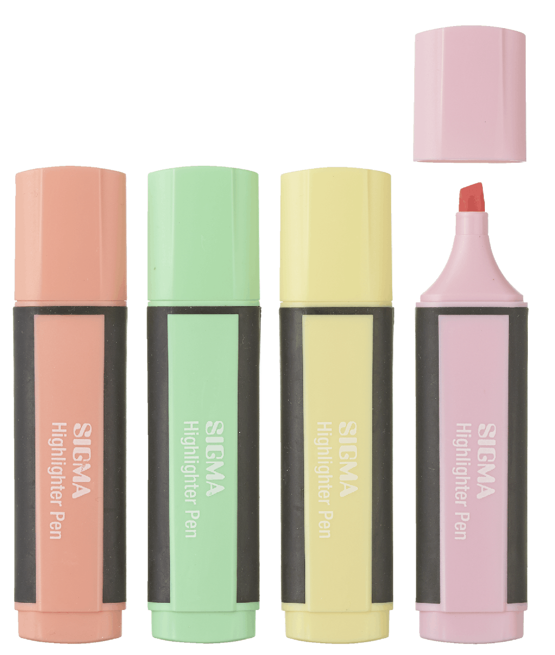 SIGMA Textmarker, farbig sortiert, Flachspitze, Strichstärke 0.7 mm ...