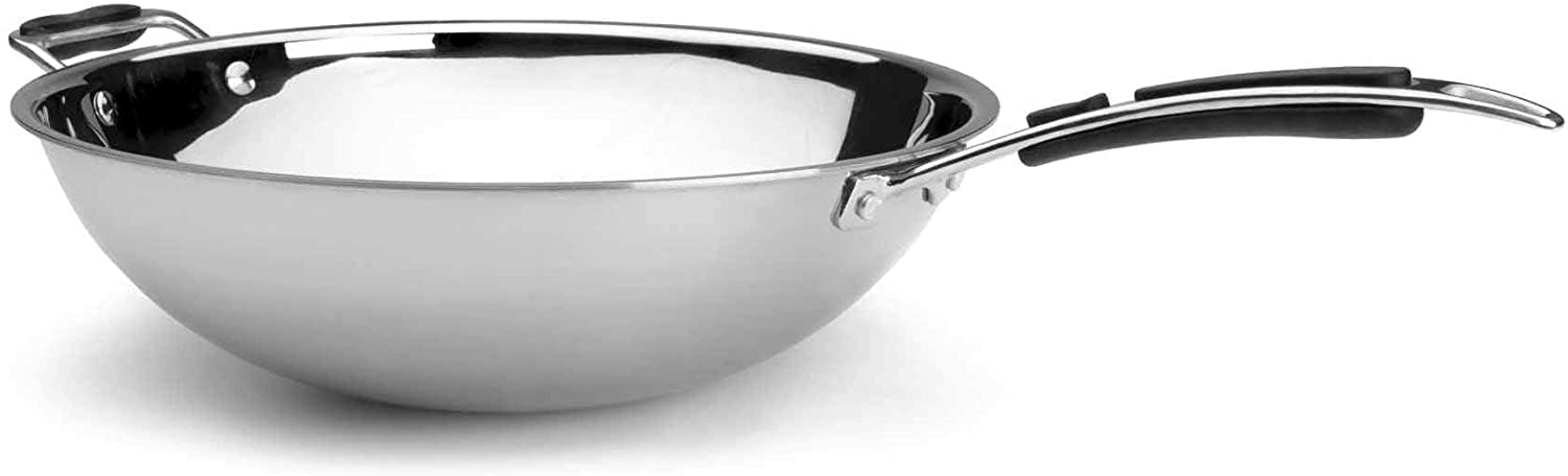 LACOR 53836 Tri Metal Wok Diameter 36 cm 5,5 L, ROESTVRIJ STAAL | Makro