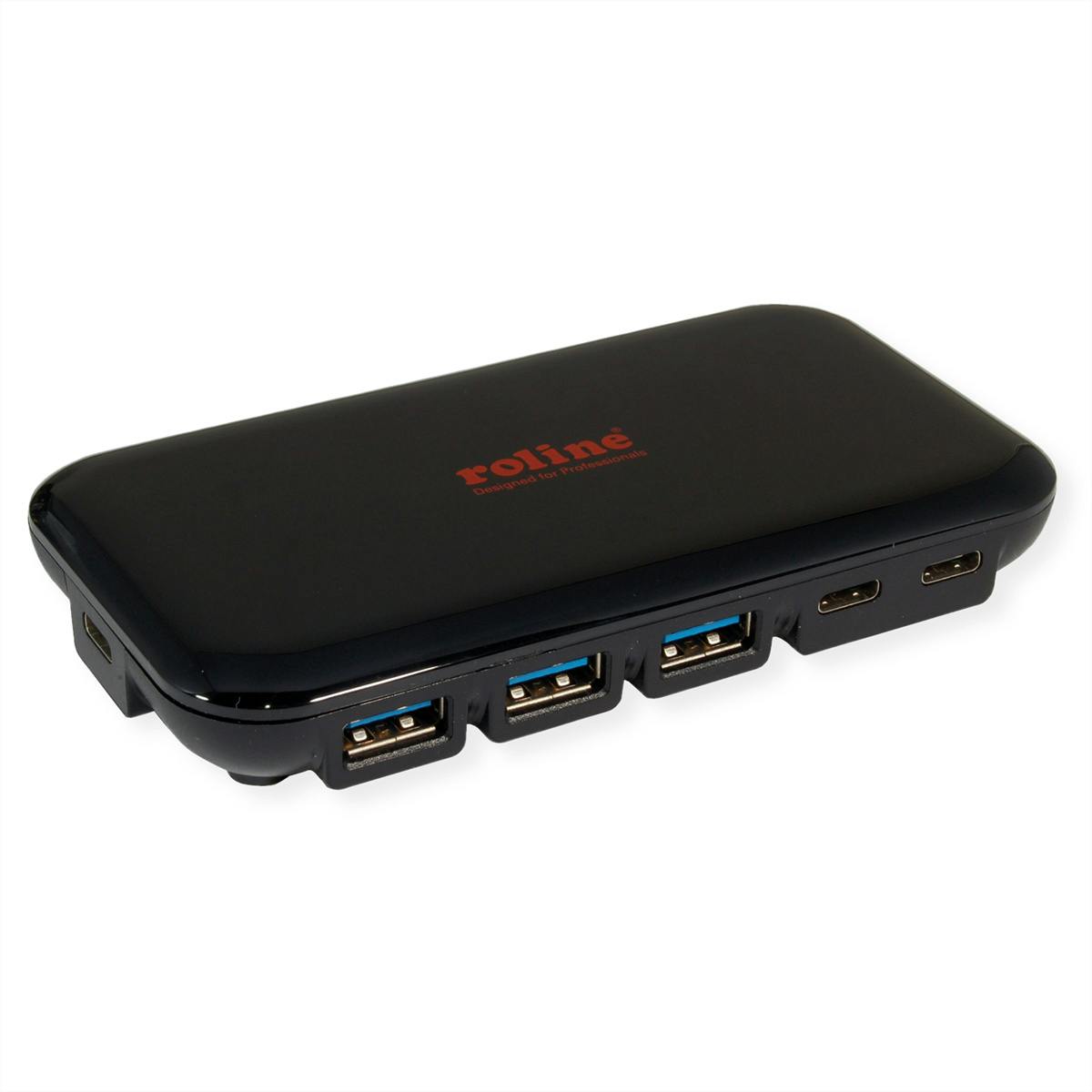 ROLINE USB 3.2 Gen 2 Hub, 7-fach (3x Typ C + 4x Typ A) | METRO